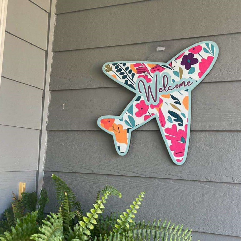 Airplane Welcome Sign - Pilot Wives Club